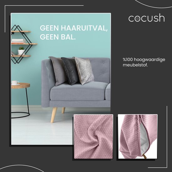 Cocush - Tia - Kussenhoes excl. Binnenkussen 50x50 cm - 2 stuks - Roze ...