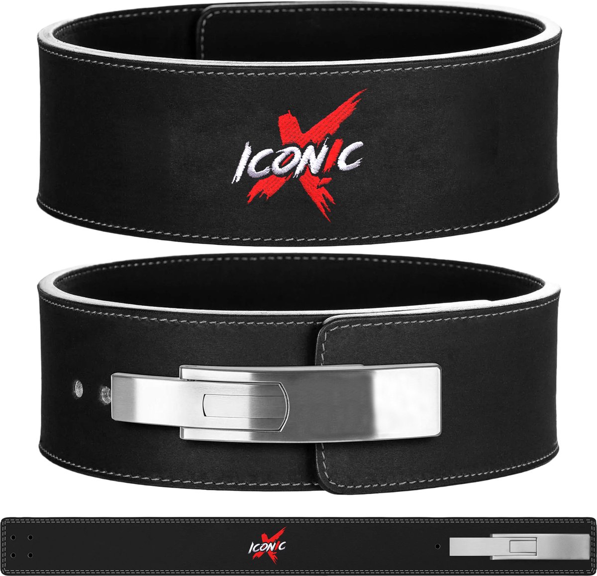Iconicx Weight Lifting Lever Belt for Women & Men - 4" Wide Leather ...