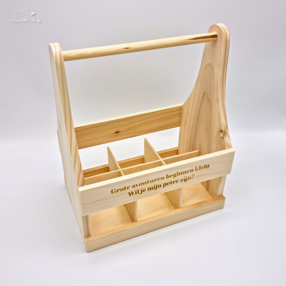 [Nice Little Things] - Houten Bierkrat Wil je mijn peter zijn? | bol.com