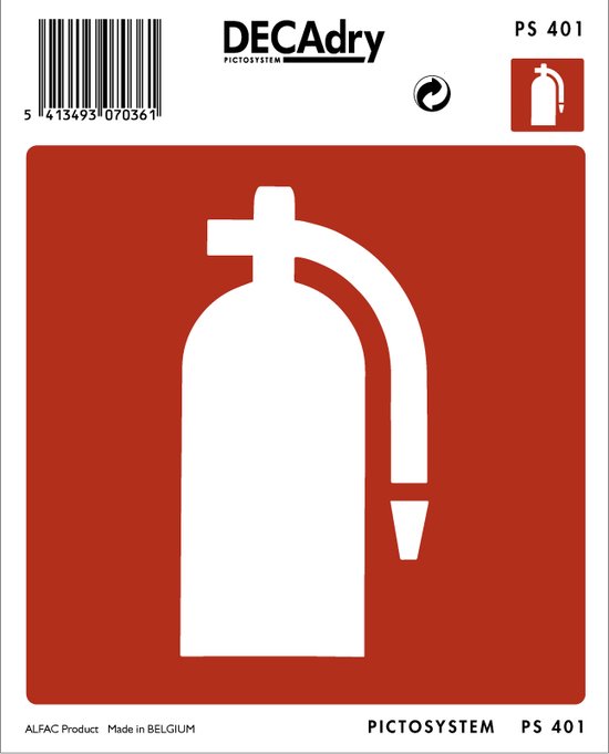 Blusapparaat sticker brandblusser sticker pictogram | bol