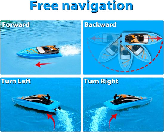 Rc boot H130 - oplaadbaar - 2.4ghz afstand bestuurbaar - 10km/h (bereik ...