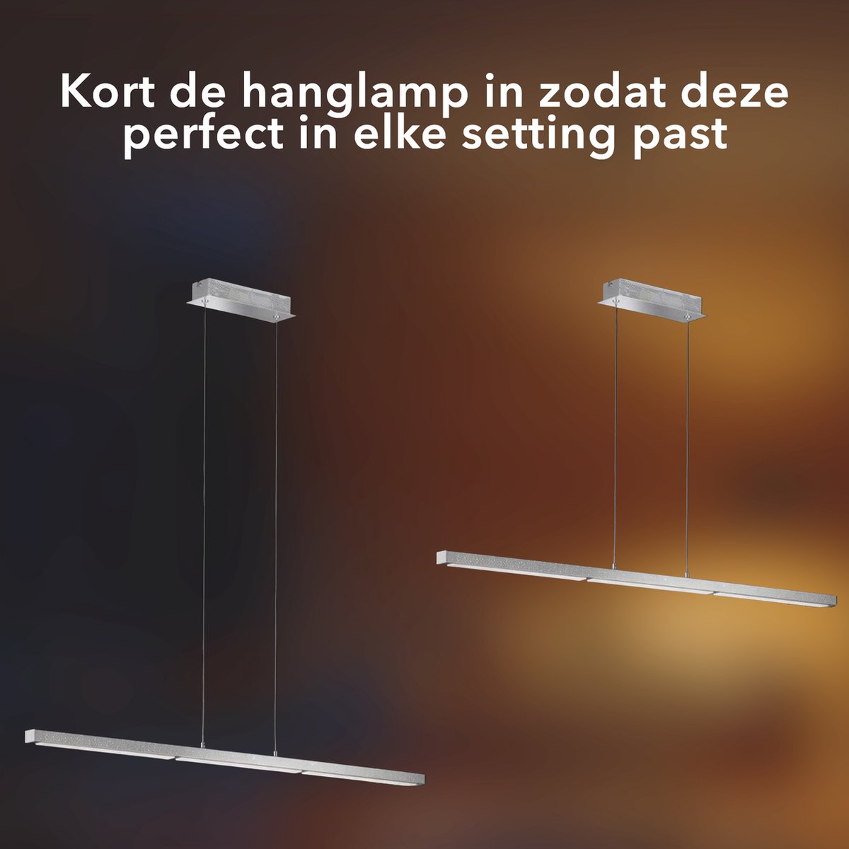 LED Hanglamp Linear met touch dimmer 150 cm - Dimbaar in 3 stappen ...