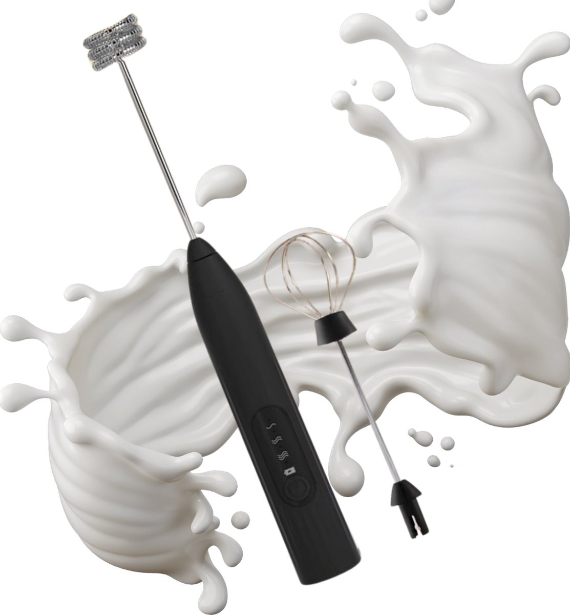 latte_master - melkopschuimer handmatig - elektrische melkopschuimer - oplaadbaar | bol.com