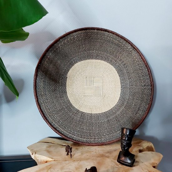 Geweven Muur Mand | 45cm | Afrikaanse Muur Decoratie | Natuurlijke Boho ...