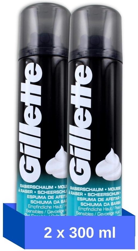 Gillette Basic Crème à raser Peau sensible - 300 ml - 2 pcs | bol.com