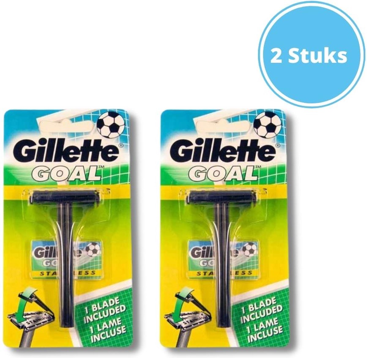 Gillette Goal Stainless Razor - met Mesjes - 2 stuks | bol.com