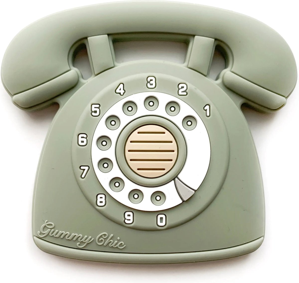 Gummy Chic - Ouderwetse Draai Telefoon - Bijtring - Grijs - Geschikt ...