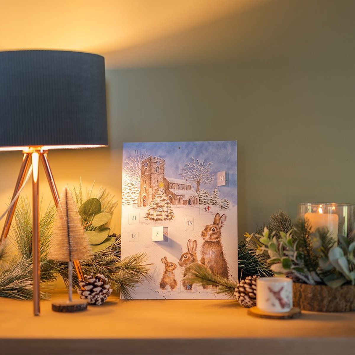 Adventskalender Kaart A4 Wrendale - Silent Night Rabbit Advent Calendar ...