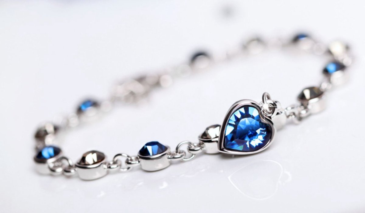 Armband Ocean Heart Crystal blauw | bol