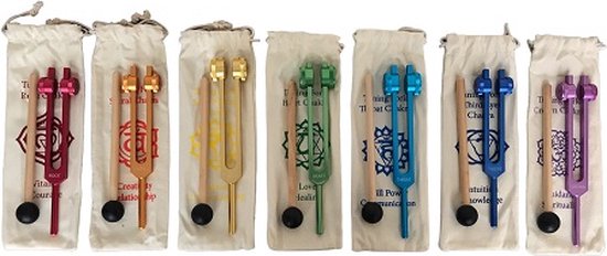 Inuk - Stemvork set - Chakra Healing - Gegraveerd - katoenen ...