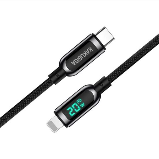 KAKU Kabel KSC-599 Kuxian - Type C naar Lightning - PD 20W 1,2 meter zwart KABAV1069 | bol.com
