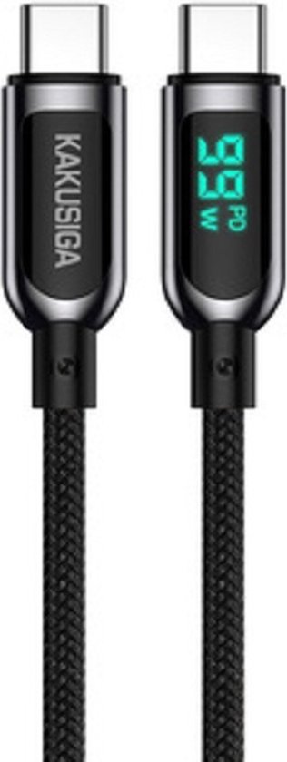 KAKU KABEL KSC-599 KUXIAN - TYPE C NAAR TYPE C - PD 100W 5A 1.2 METER ZWART | bol.com