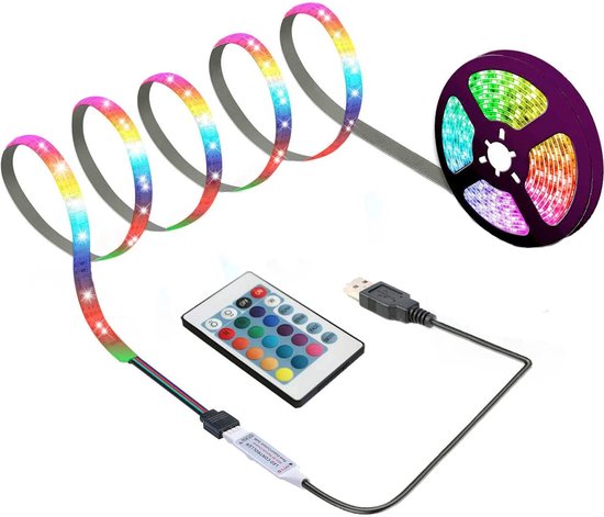 Flightmode - Led-lichtstrip met 24 toetsen afstandsbediening, USB ...