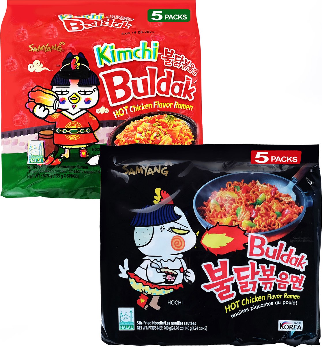 Samyang Hot Chicken Noedel Ramen 10 packs - Hot Chicken Spicy Buldak 5x ...