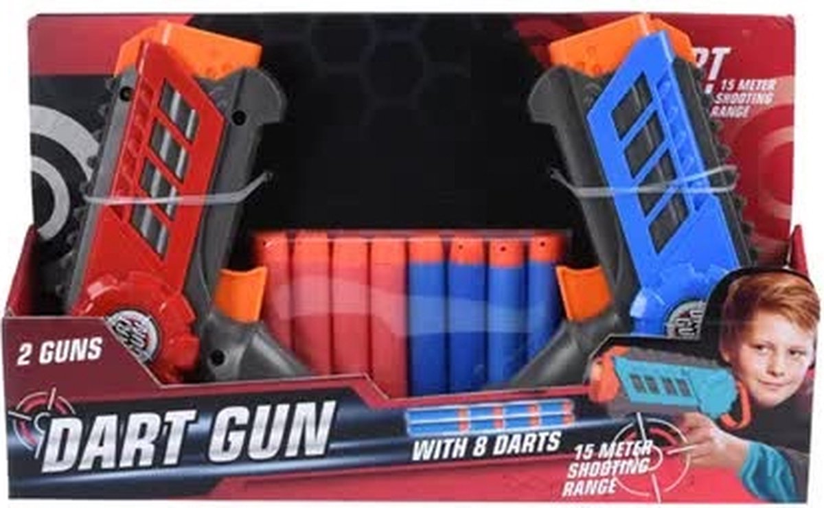 Dart Pistool Set Met 8 Darts 13cm | bol