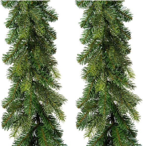 Decoris Guirlande - kerstslinger - groen - 270 cm - kerstversiering | bol