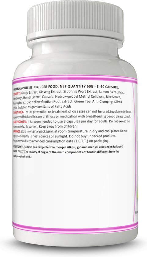 Peganum Harmala Extract Capsule - 60 Capsules - Voor Geheugen en ...