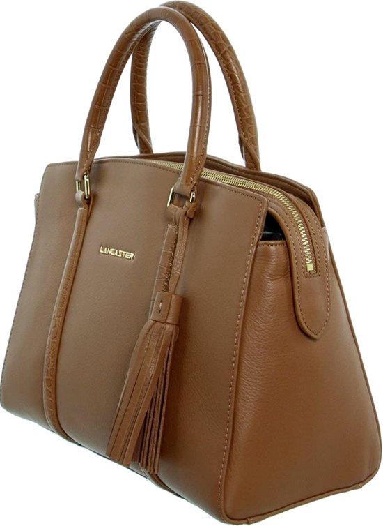 Handtas LANCASTER Paris Mademoiselle ANA - leer - Camel | bol.com