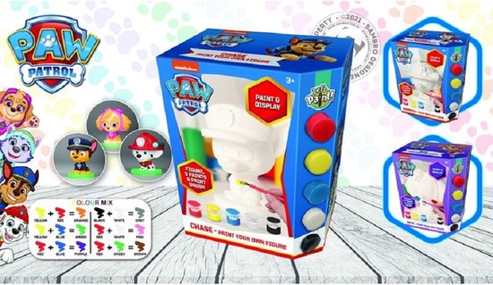 Paw Patrol Skye figuur verven - 14 x 19 cm - Inclusief verf - Met kwast ...