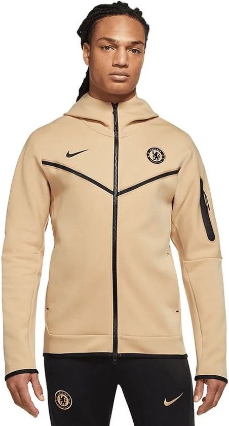 Nike - Chelsea FC - Tech Fleece - 22/23 Sand / Black | bol.com