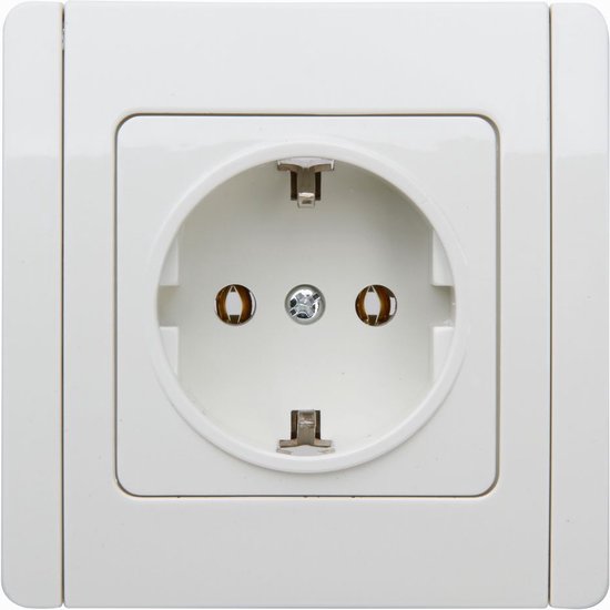 Baseline Stopcontact Inbouw - Geaard - 1-Voudig - Wit | bol.com