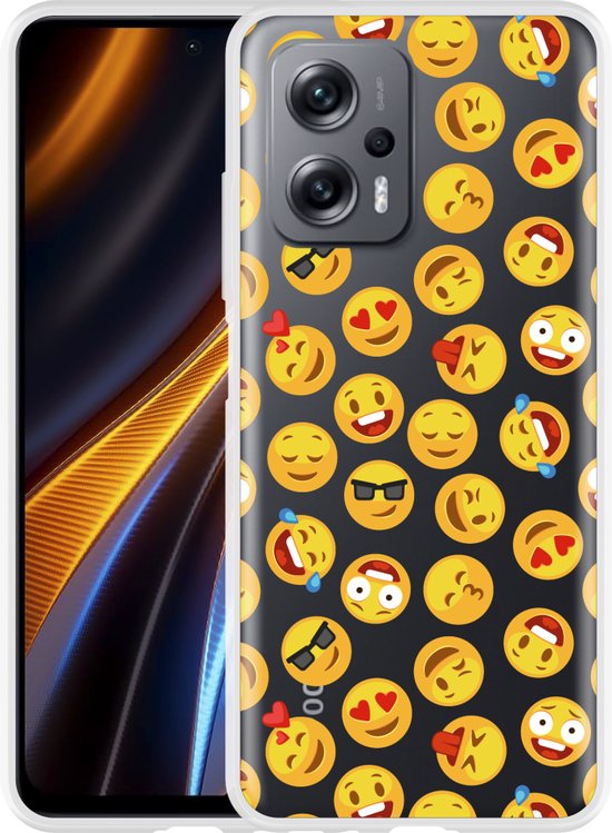 Poco X4 GT Hoesje Emoji - Designed by Cazy | bol