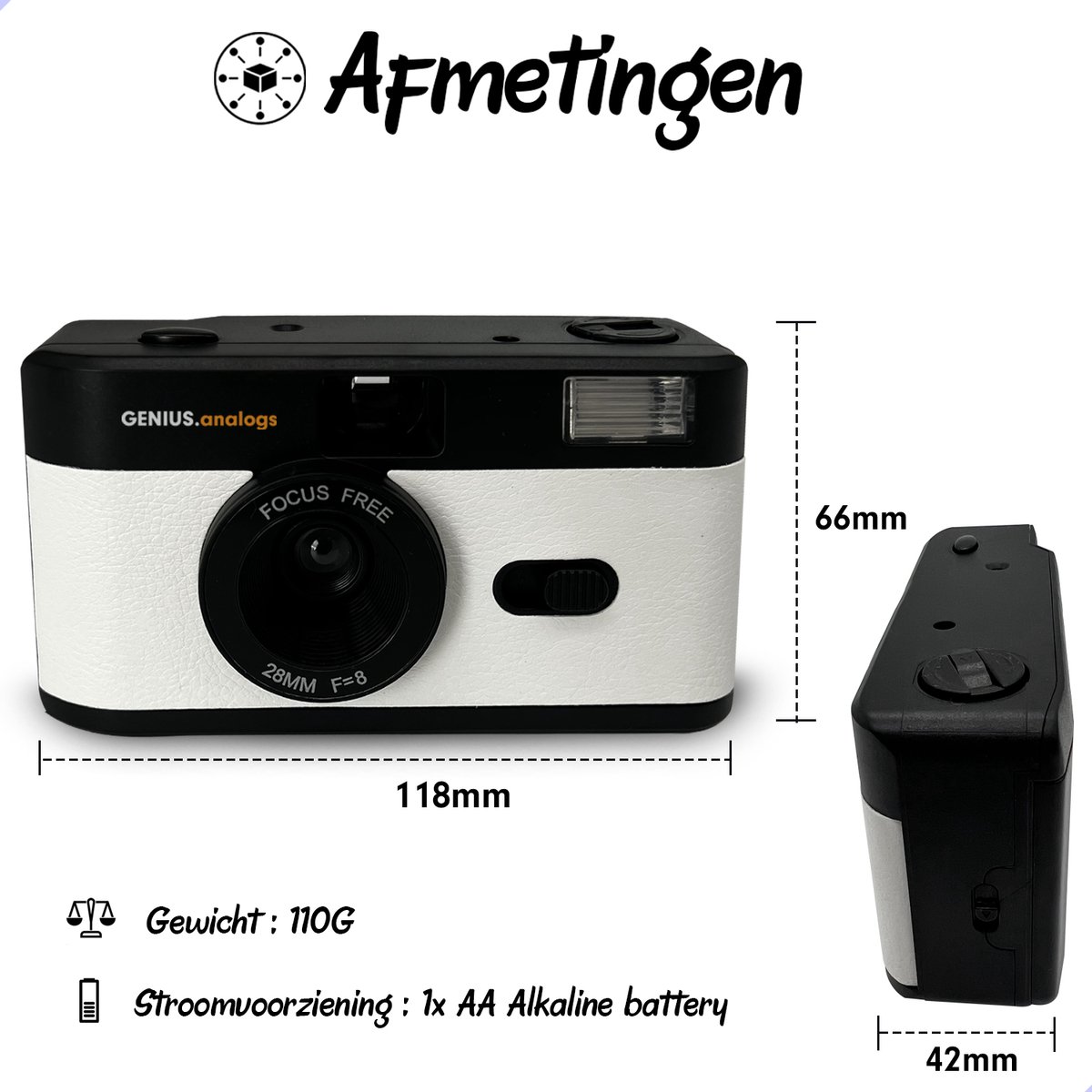 Analoge Camera 35MM - Retro Reusable Herbruikbare Camera - Incl ...