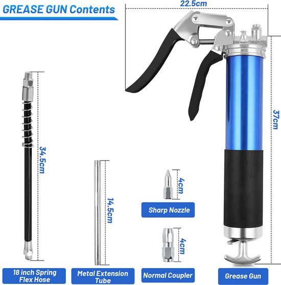 Vetspuit Vetspuiten 8000 PSI Pistool Vetspuit Krachtig | bol.com