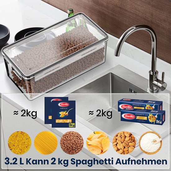 Voorraaddozen set – keukenopslag dozen – rijst suiker pasta opslag ...