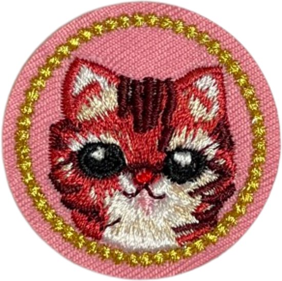 Poes Poesje Kitten Strijk Embleem Patch Roze B 4.2 x L 4.2 cm | bol.com