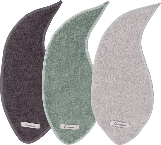 3 - Pack Spuugdoekjes Monaco Antraciet / Groen / Grijs | bol.com