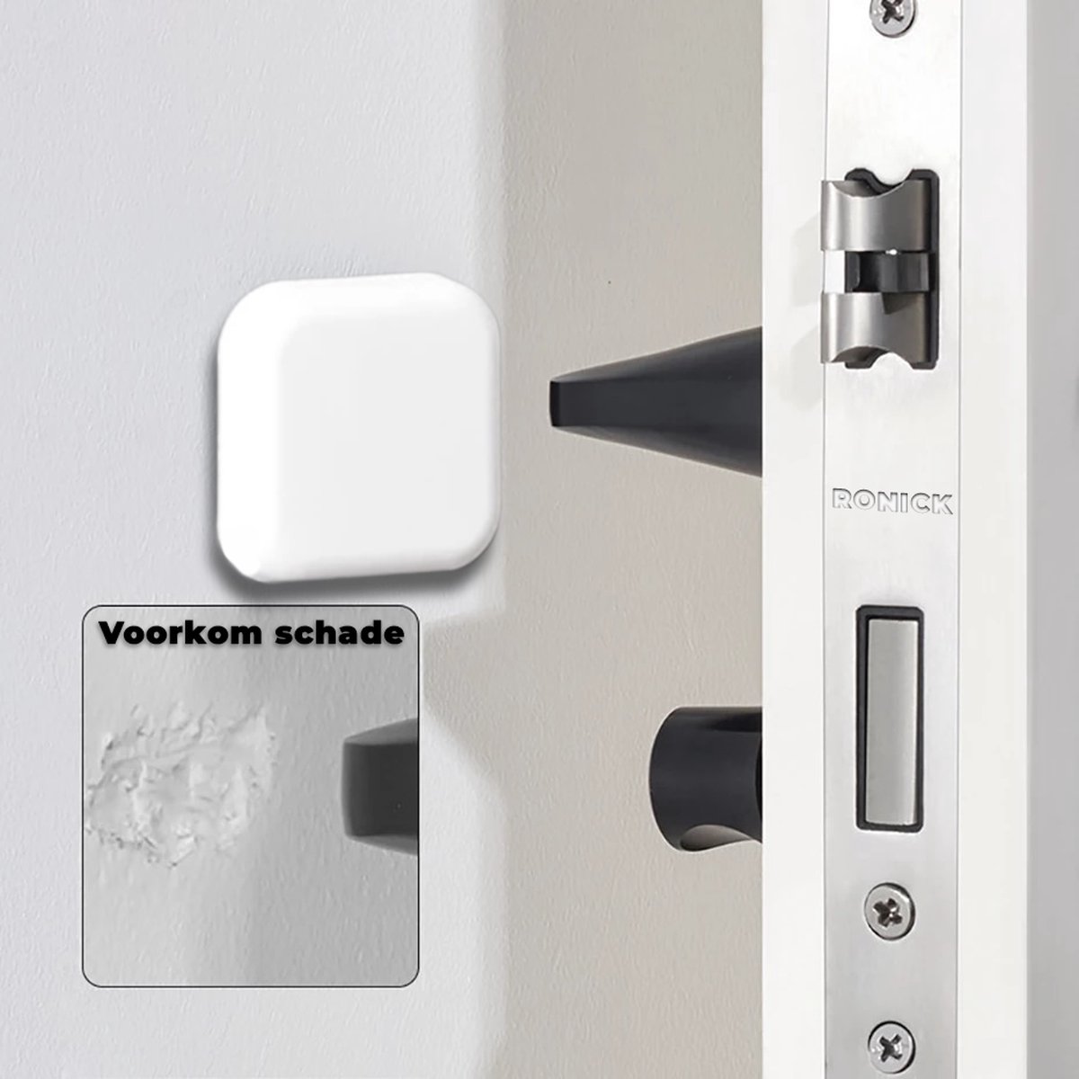 Ronick Deurstopper - Deurbuffer - Deurstopper Zelfklevend - Wit ...