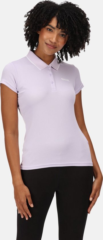 Het Regatta Maverik V T-shirt met korte mouwen - dames - sneldrogend - polohals - Paars | bol