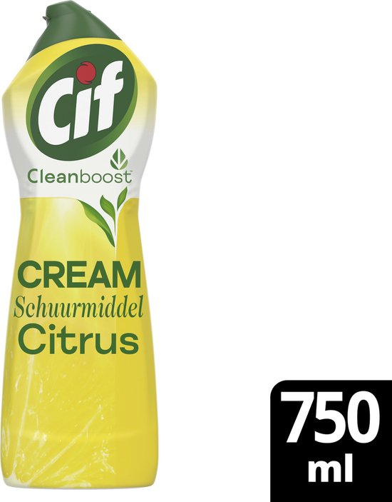 Cif CleanBoost Cream Citroen Schuurmiddel 750 ml | bol.com