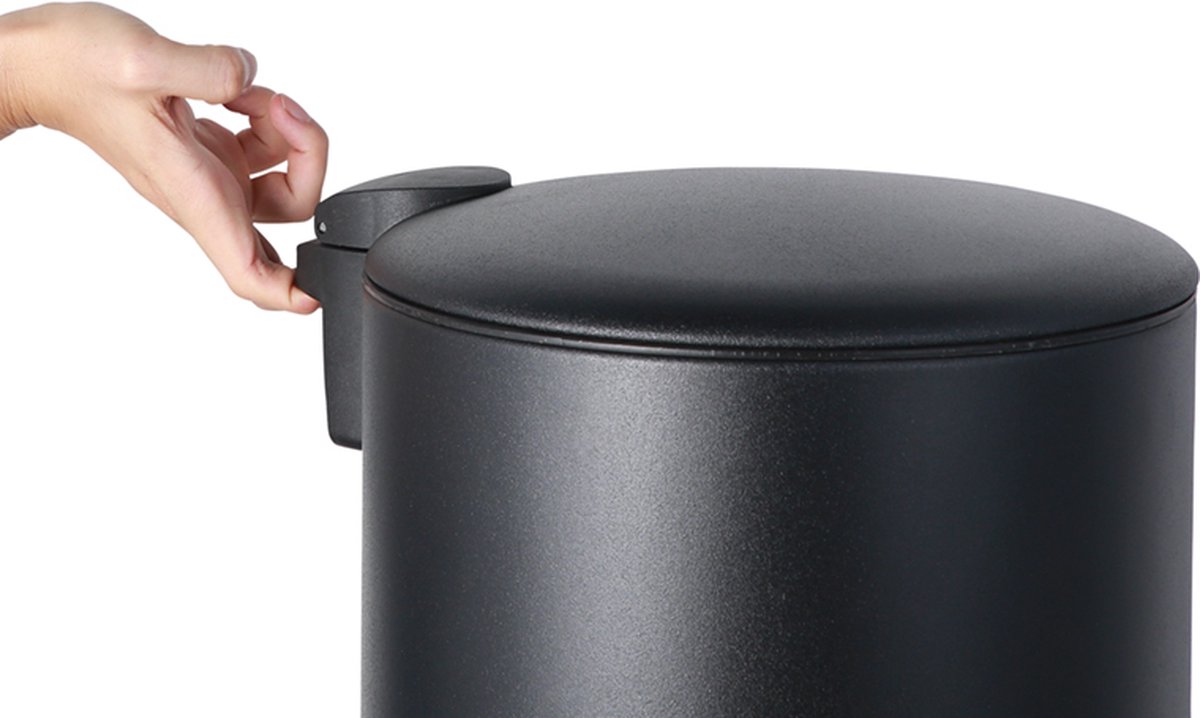 Practo Home Pedaalemmer - prullenbak 30l mat zwart | bol.com