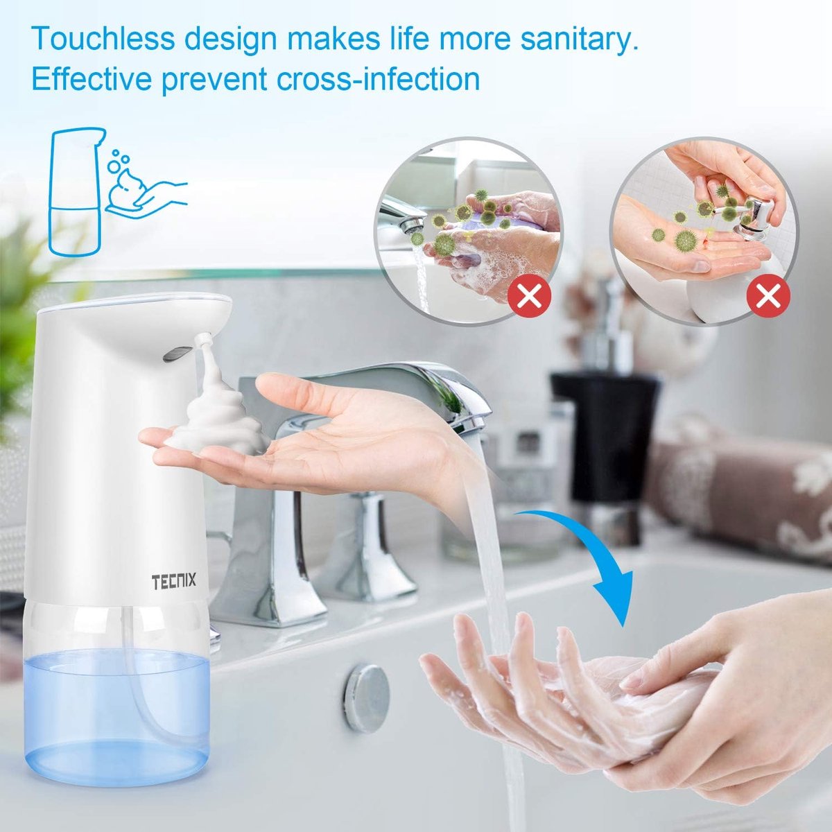 Automatische Zeepdispenser – Elektrische Zeepdispenser - No Touch Zeep ...