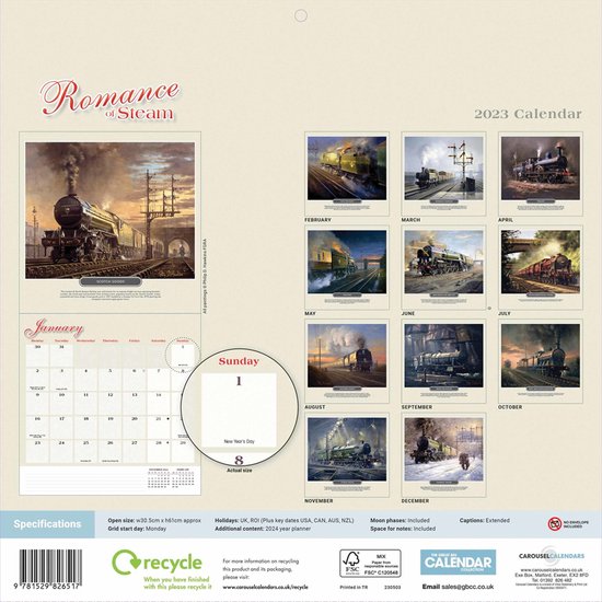 Romance of Steam Kalender 2023 | bol