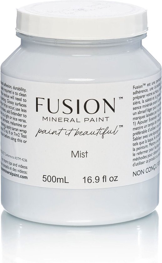 Fusion mineral paint - meubel verf - acryl verf - licht blauw - mist ...