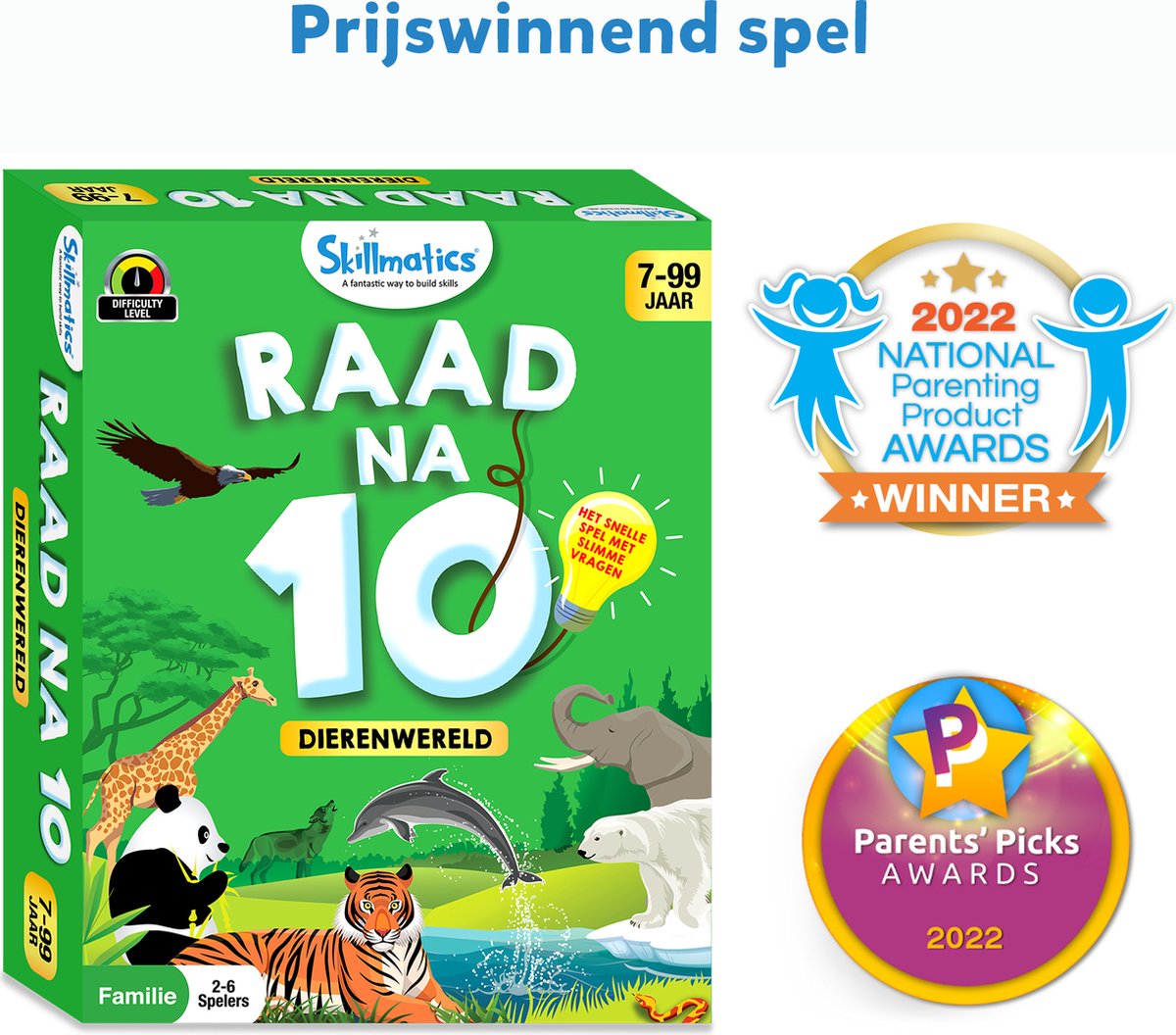 Kaartspel: Raad na 10 - Dierenwereld - Cadeau voor 7 jaar en ouder ...