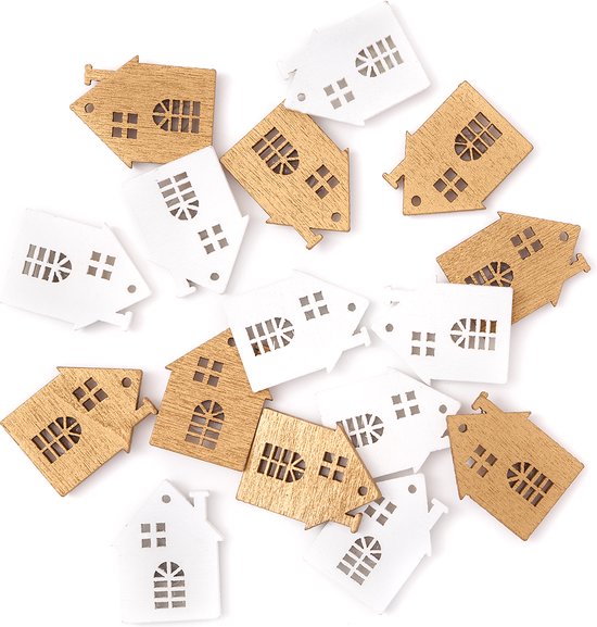 Houten Huisjes Stickers | 16 Huisjesstickers van Hout | Verhuiskaart ...