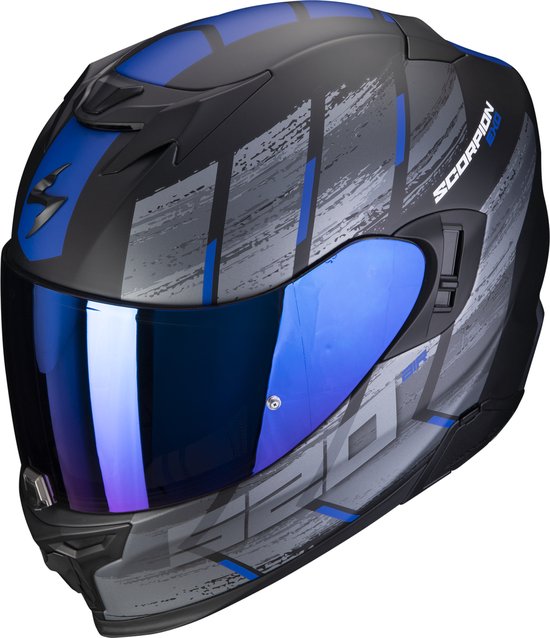 Scorpion Exo-520 Evo Air Maha Mat Zwart-Blauw Integraalhelm M | bol.com