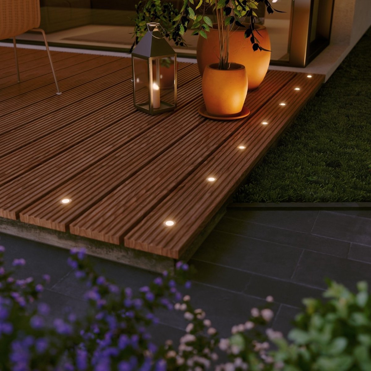 230V LED terrasverlichting - 33mm - 1.5 Watt - Warm wit | bol