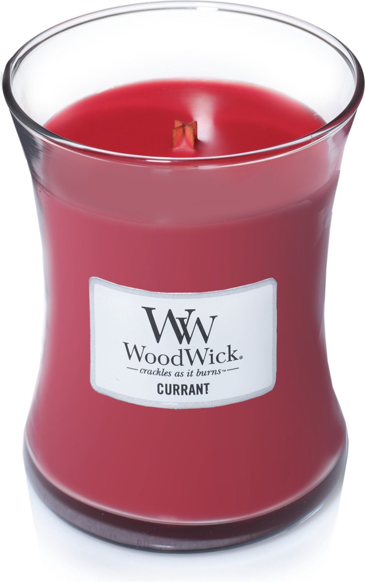 WoodWick Hourglass Medium Geurkaars - Currant | bol.com
