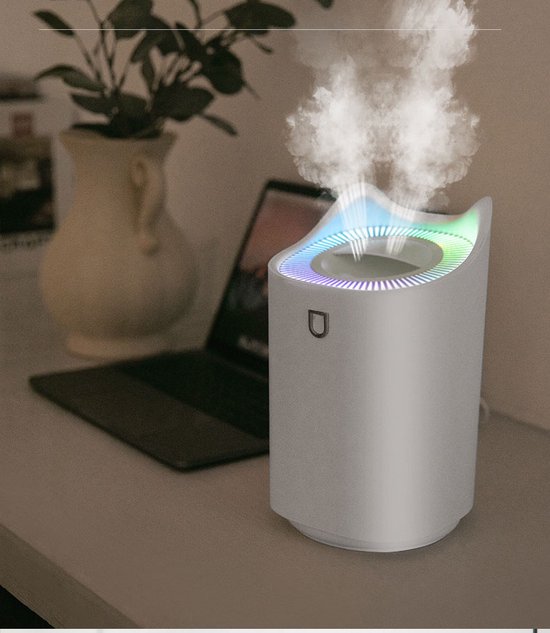 Aroma Diffuser - Luchtbevochtiger - Geurverspreider - Aroma diffuser met sfeer - Wit -... | bol