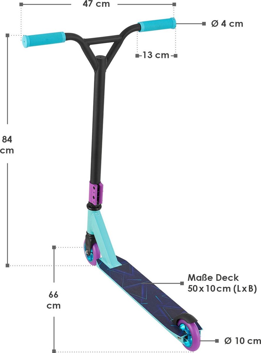 Stuntstep Retro Paars in Blauw Paars | bol.com