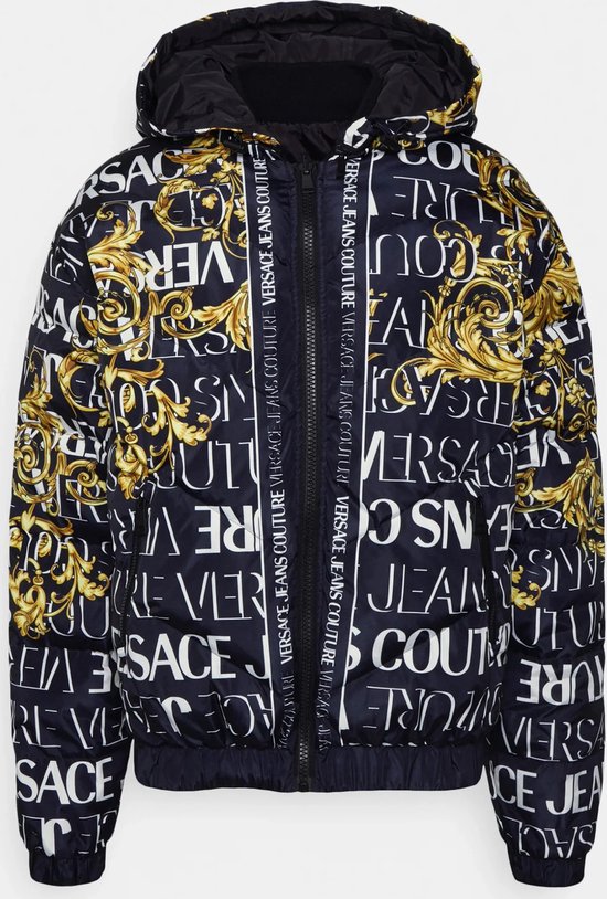 Versace Jeans Couture Heren Reversible Logo Jas Zwart maat M | bol
