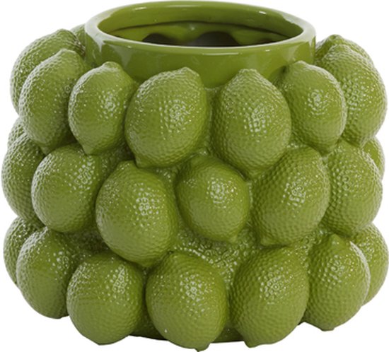 Light & Living Citroenen/limoenen Vaas - Groen Ø24,5x18 cm (All Lemons ...