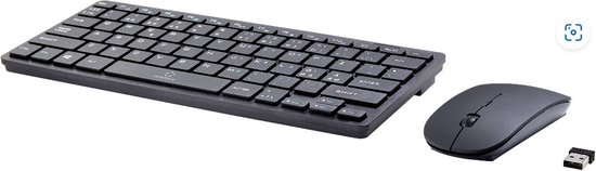 Renkforce RF-KMC-410 draadloos toetsenbord, muis set Duits, QWERTZ zwart | bol