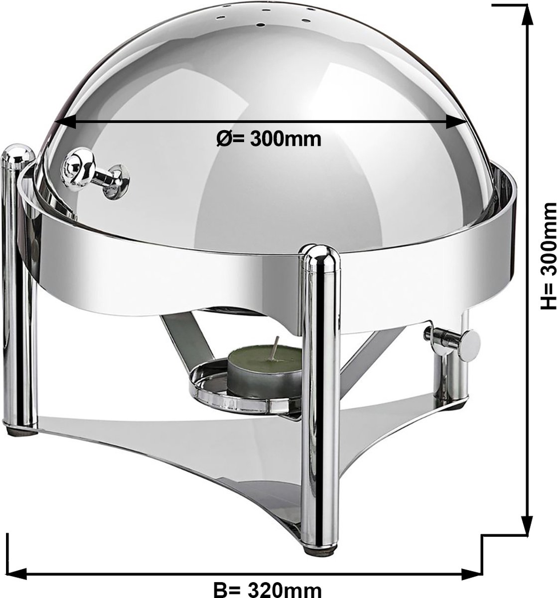 Chafing Dish - Rond - met roldeksel | GGM Gastro | bol