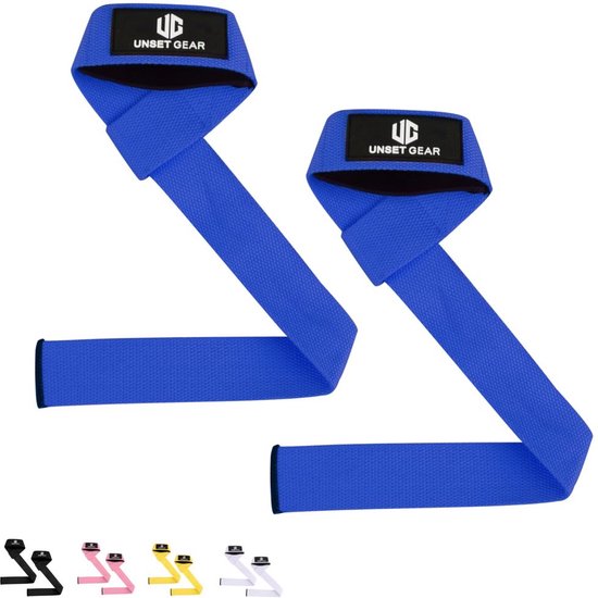 Unset Gear - Lifting straps - Blauw- Fitness - Powerliften - Extra grip ...